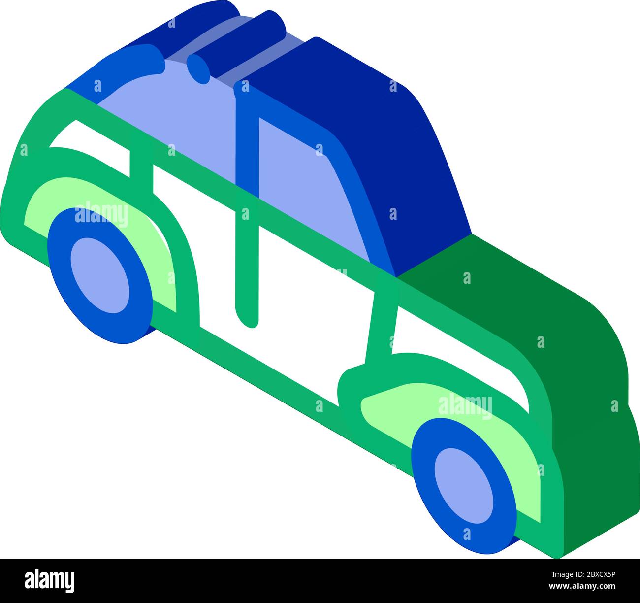 Classical Car Isometric Icon Vector Illustration Stock Vector Image ...