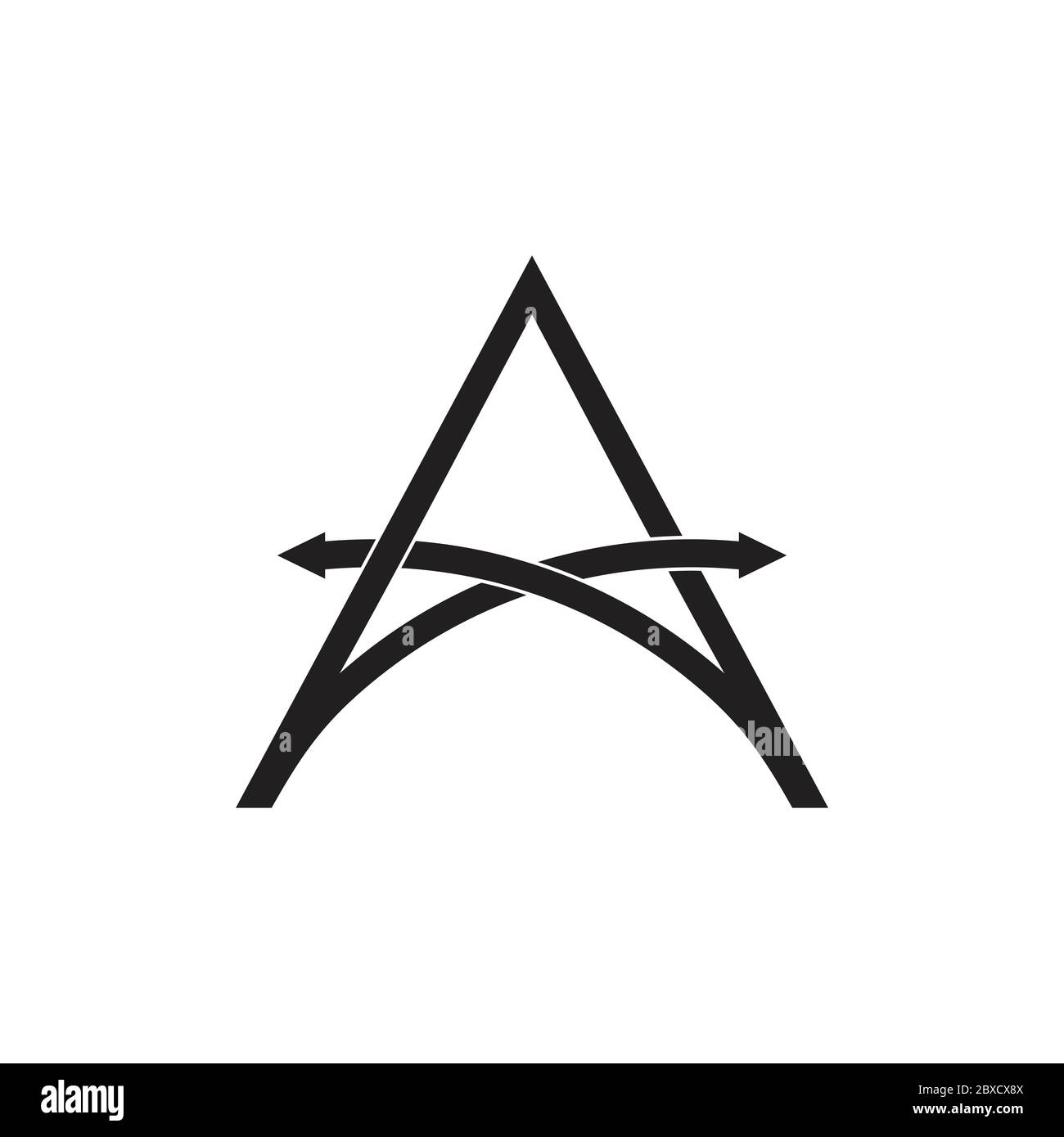 letter a overlapping arrow line logo vector Stock Vector Image & Art ...