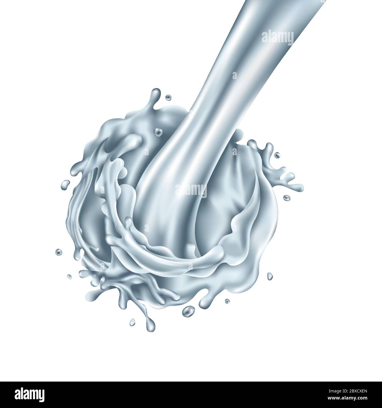 Clear water stream on a white background Stock Vector Image & Art - Alamy