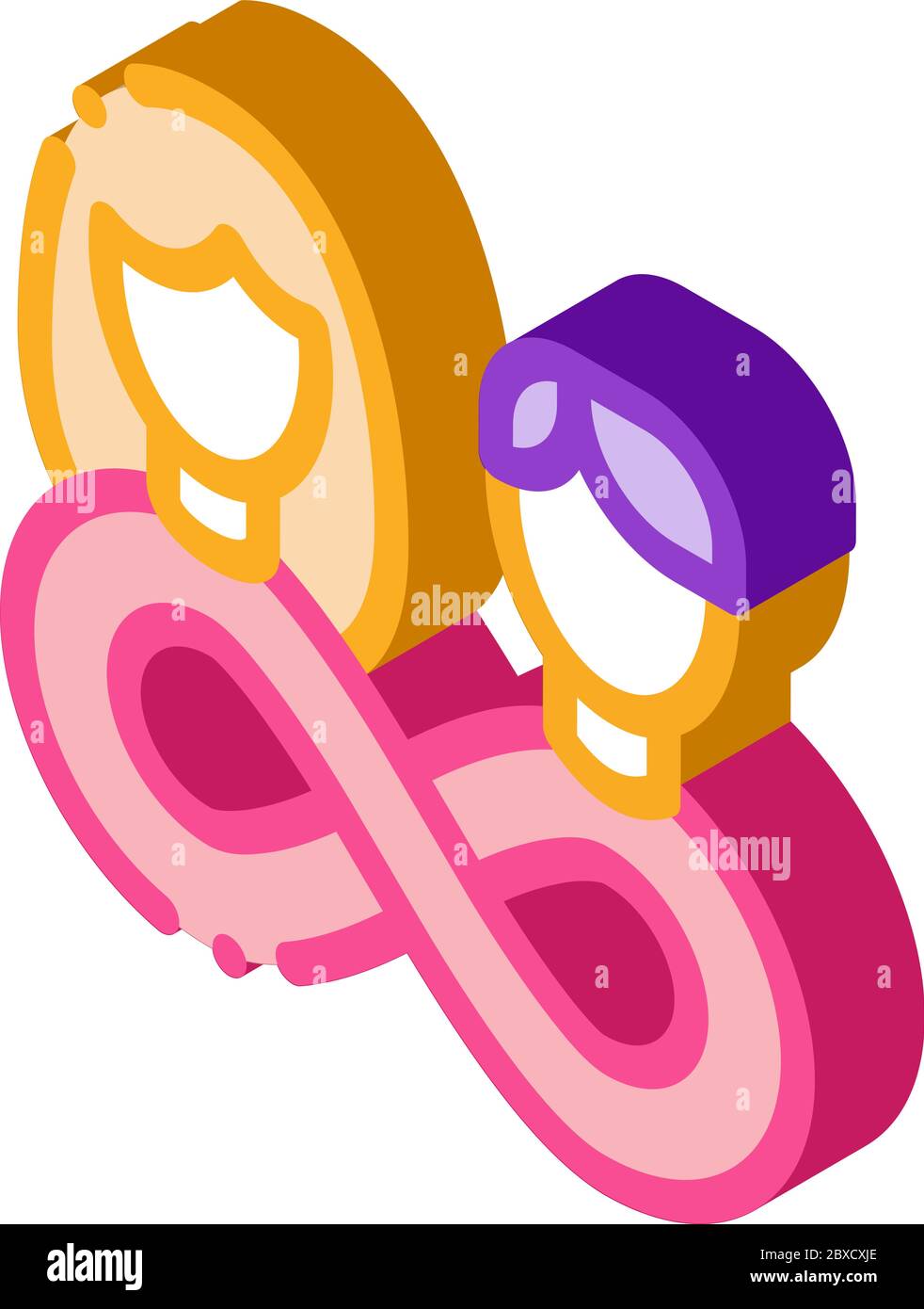 Love Forever Isometric Icon Vector Illustration Stock Vector Image ...