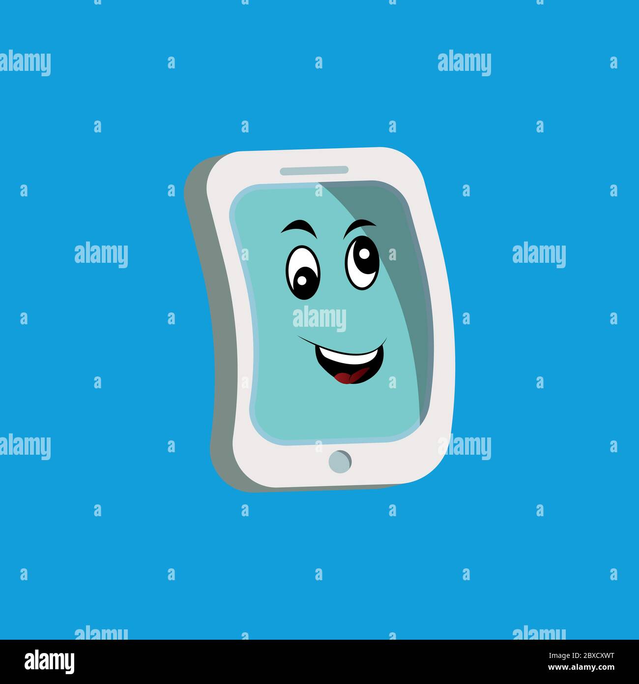 Cartoon mobile phone mascot. Design vector illustration Stock Vector ...