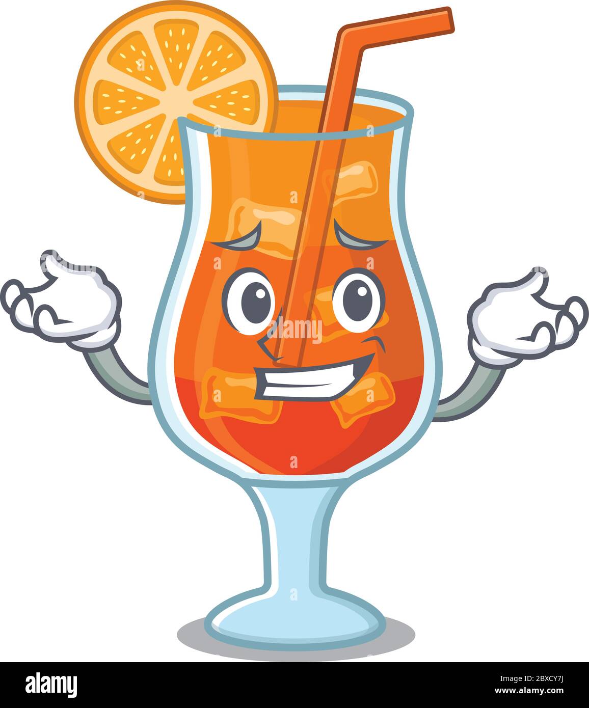A cute picture of grinning mai tai cocktail caricature character Stock ...