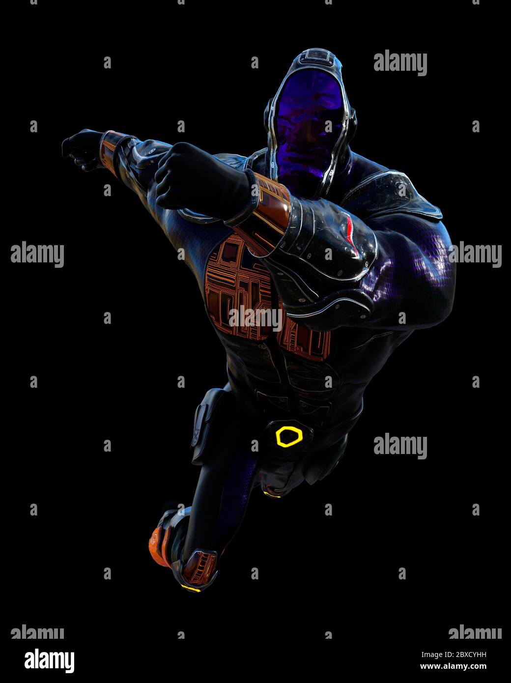 cyber ninja cartoon. This ninja will put some action at yours creations ...