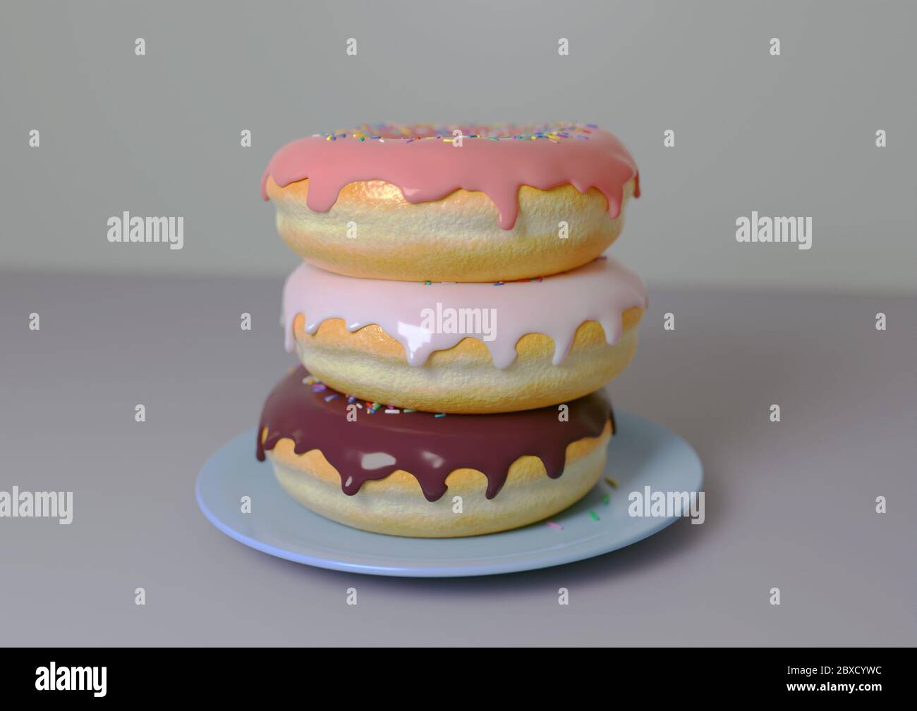 Three donuts hi-res stock photography and images - Alamy