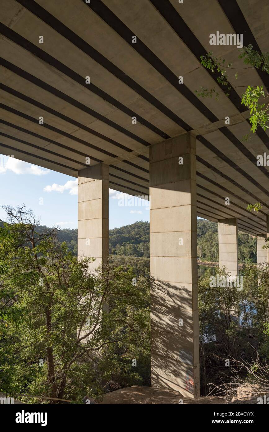 The under side of the Roseville Bridge in Sydney, Australia, a pre ...