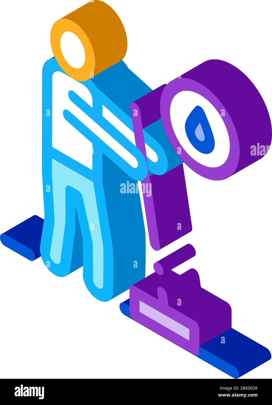 Human Washing Isometric Icon Vector Illustration Stock Vector Image ...