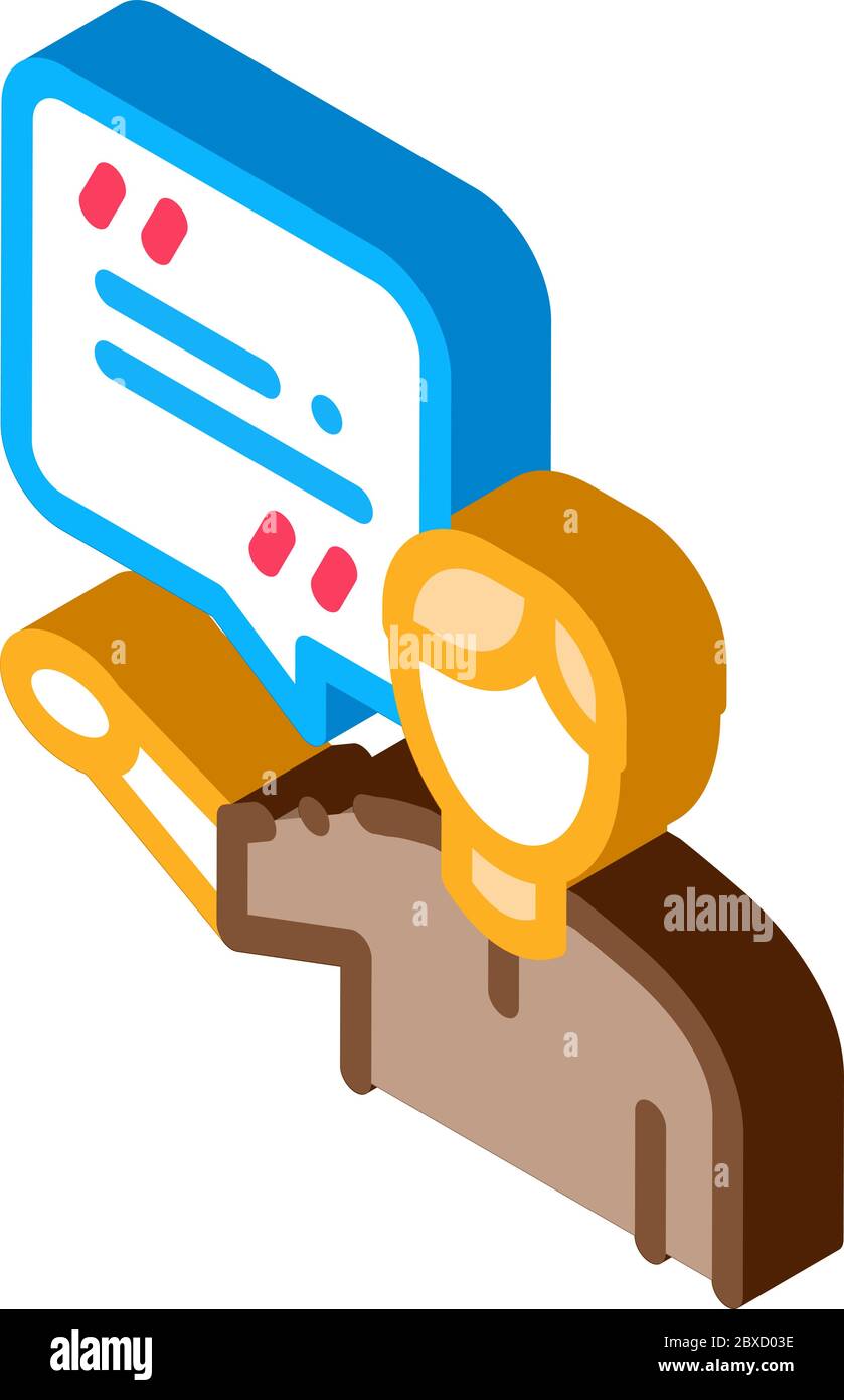 Actor Man with Replica Isometric Icon Vector Illustration Stock Vector ...