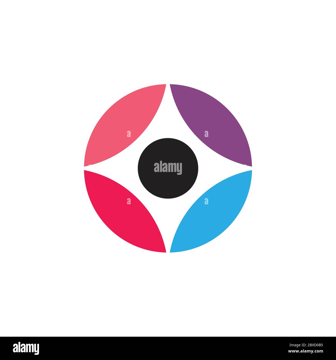 simple colorful star curves geometric logo vector Stock Vector Image ...