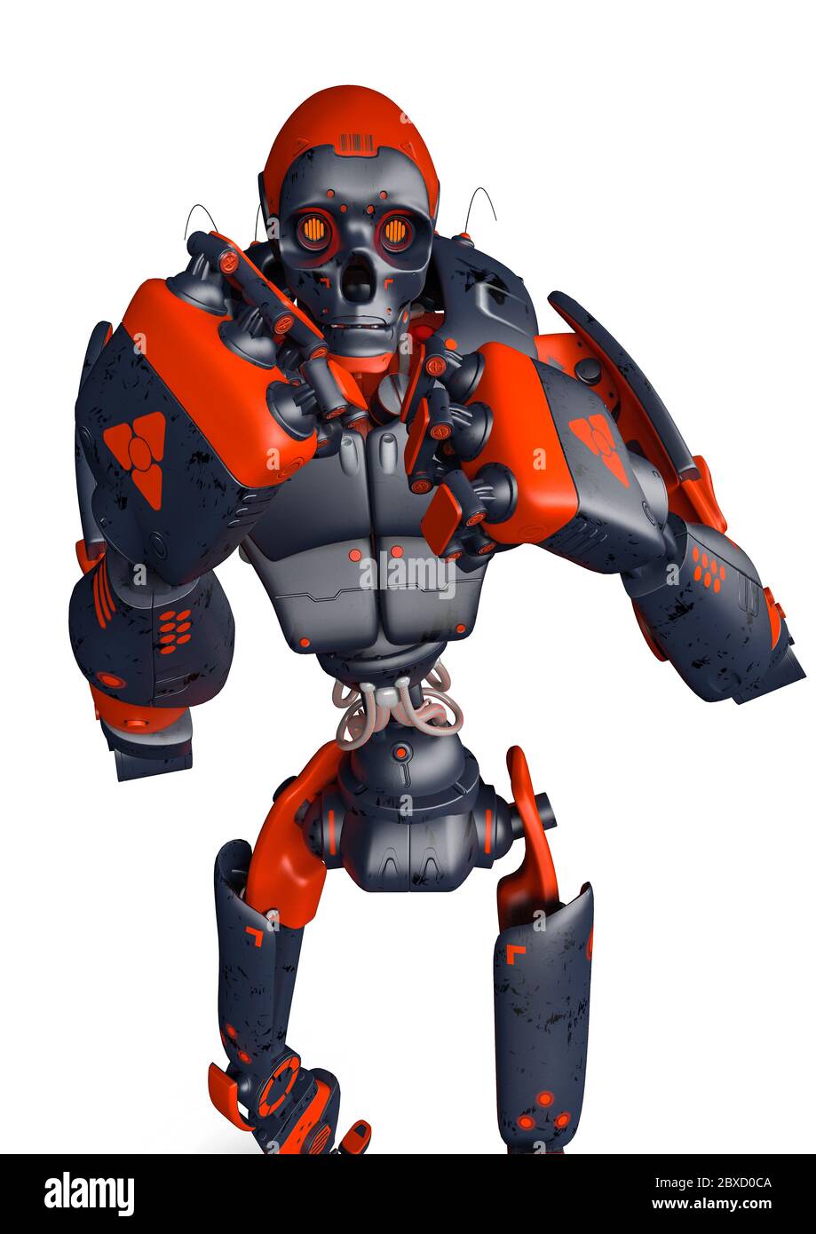 apocalyptic robot wanto fight frontal view. This apocalyptic robot will ...