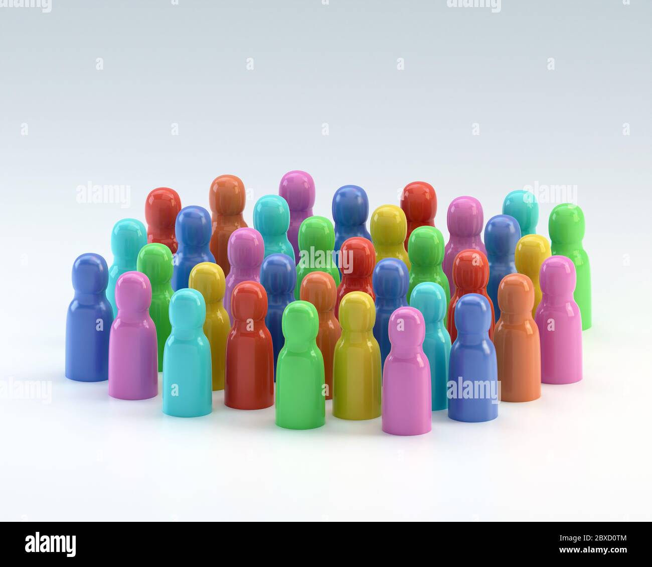 Abstract colorful crowd of people. Social Media. Community and ...