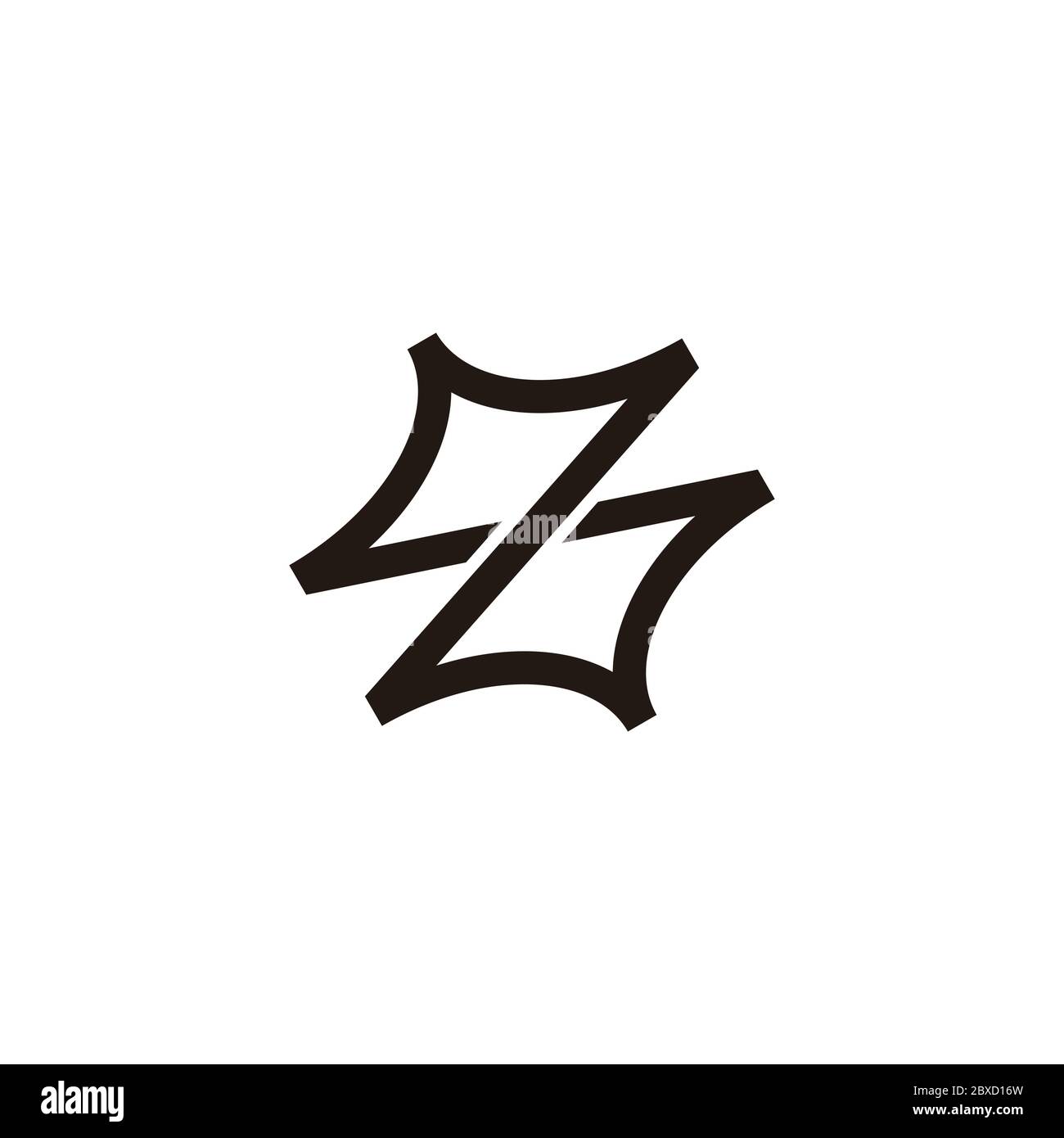 letter z simple infinity geometric line symbol logo vector Stock Vector ...