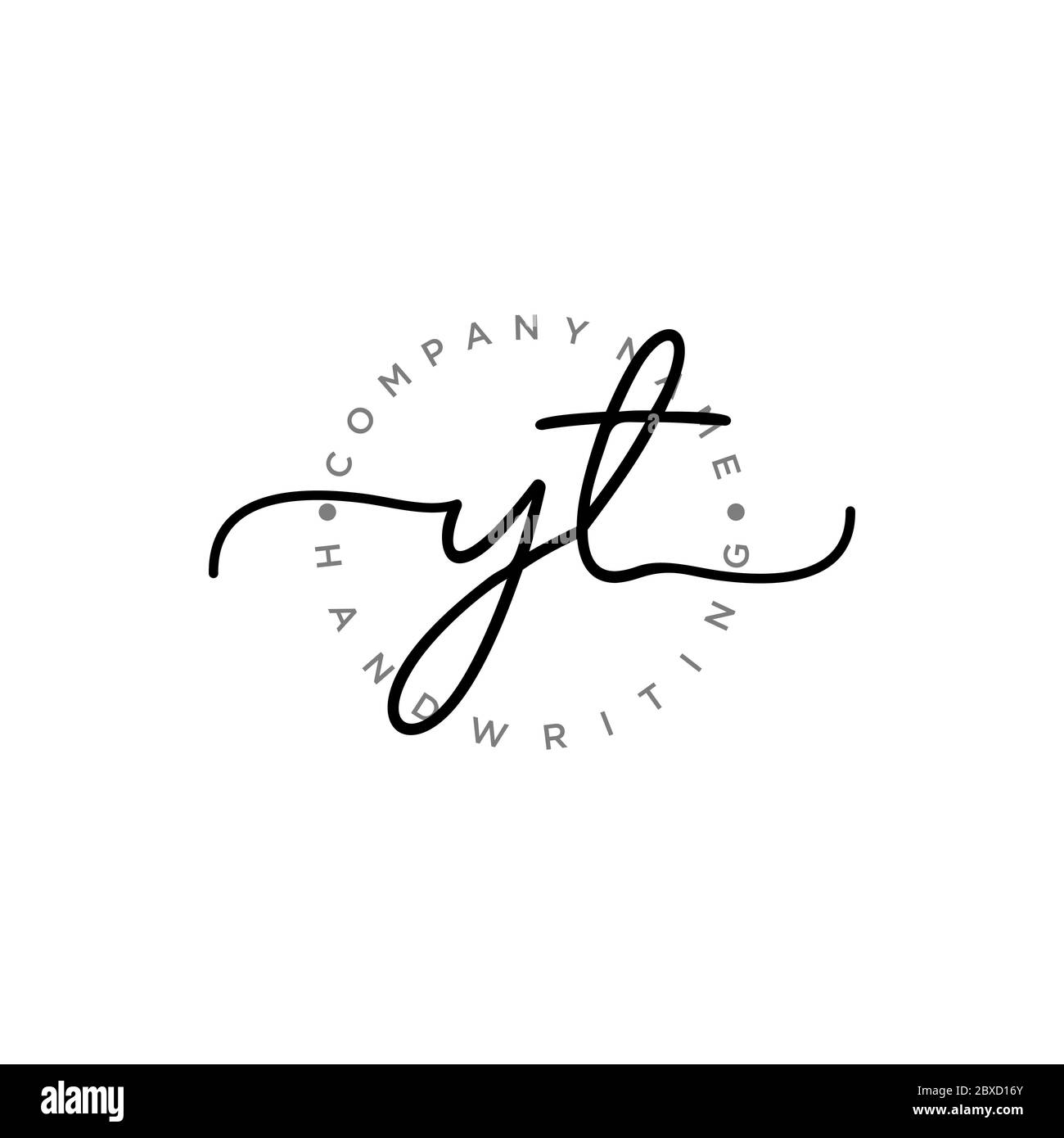 Yt initials logo hi-res stock photography and images - Alamy