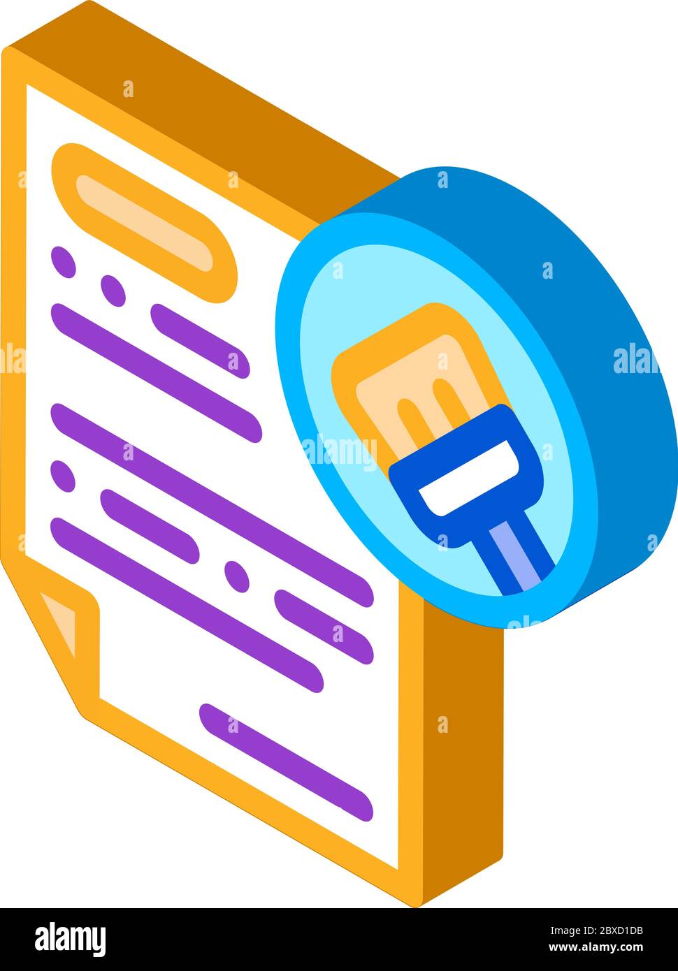 Agreement Clean Isometric Icon Vector Illustration Stock Vector Image ...