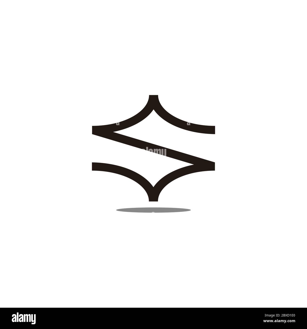 letter s simple curves geometric linear symbol logo vector Stock Vector ...