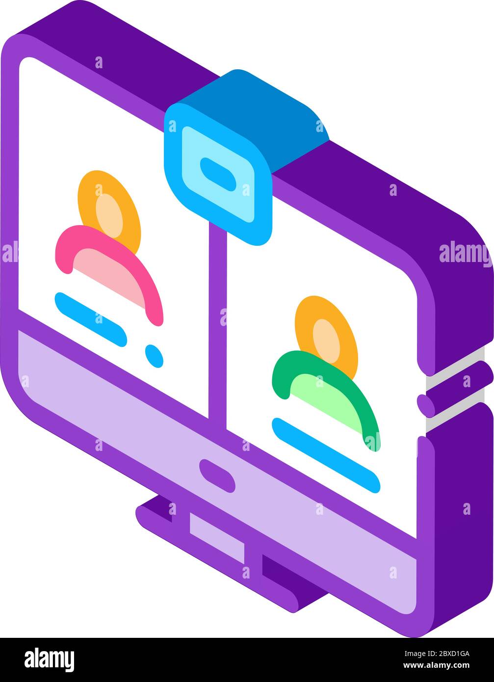 Video conference isometric icon hi-res stock photography and images - Alamy