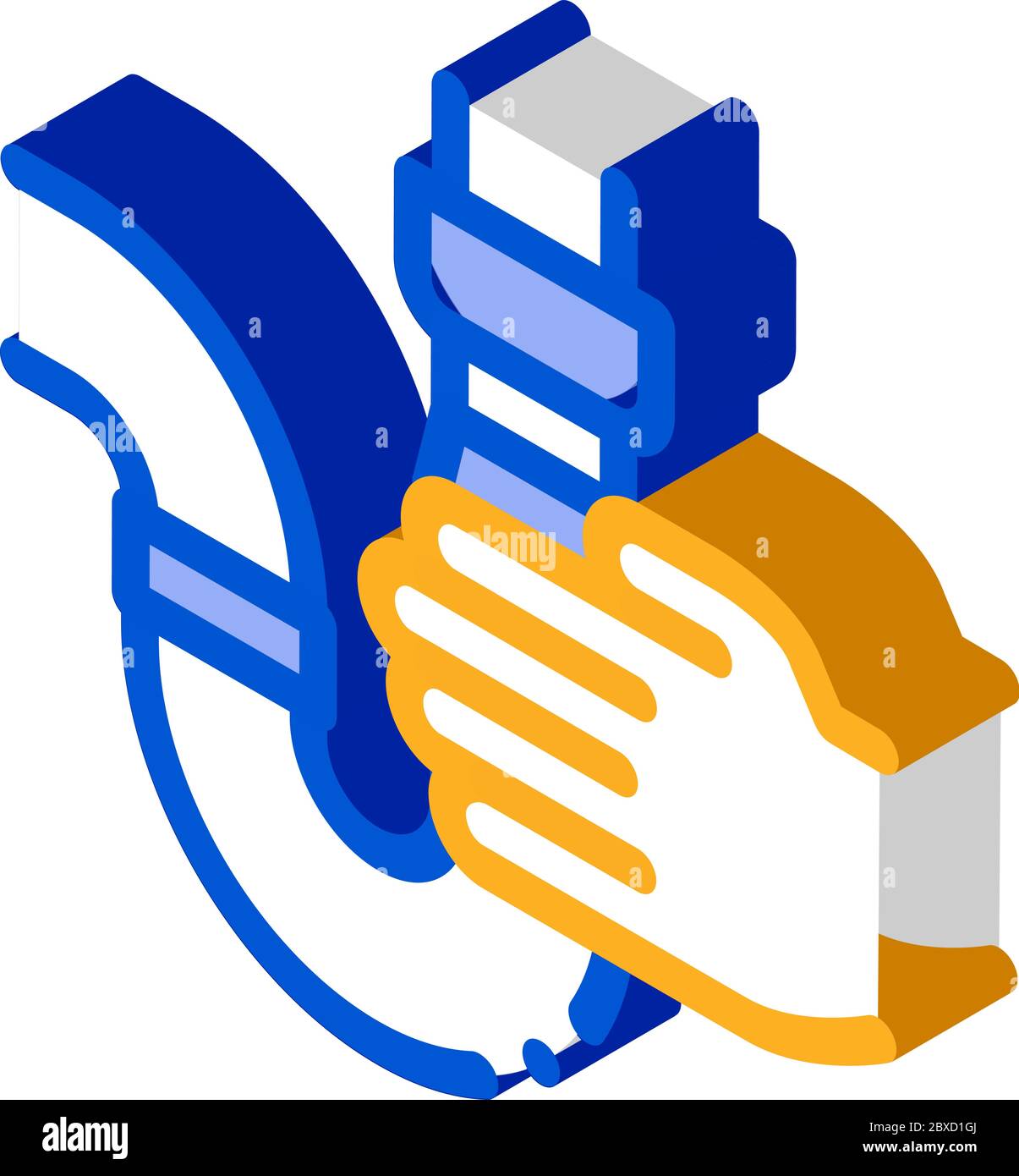 Hand Hold Pipe Isometric Icon Vector Illustration Stock Vector Image ...