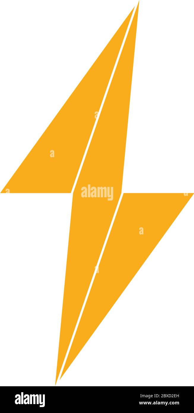 simple geometric thunder flat logo vector Stock Vector Image & Art - Alamy
