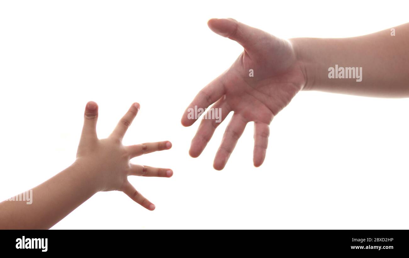 Baby reaching for adult hand hi-res stock photography and images - Alamy