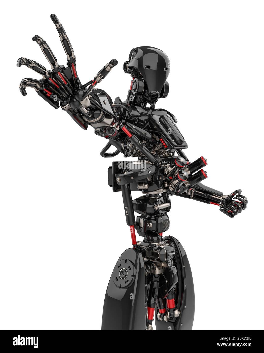 mega black robot super drone in a white background. This super robot ...