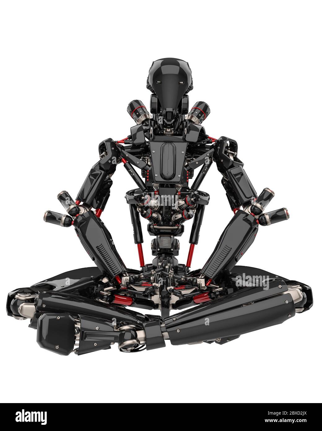 mega black robot super drone in a white background. This super robot ...