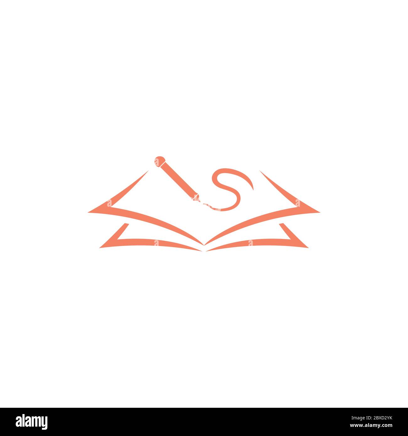 book pen simple symbol logo Stock Vector Image & Art - Alamy