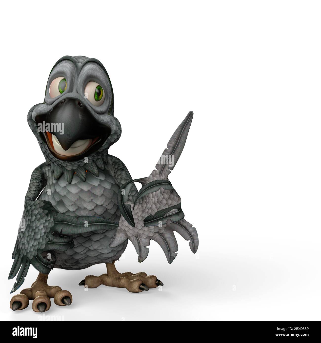 grey parrot cartoon demonstrating Stock Photo - Alamy