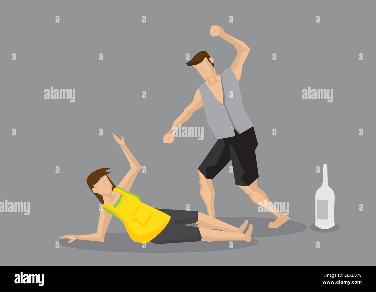 Woman and boyfriend and violence Stock Vector Images - Alamy