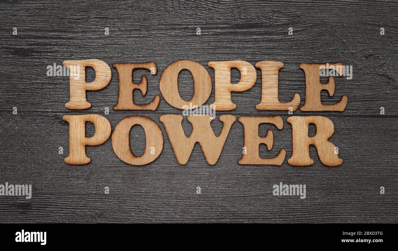 People Power. Motivational business words quotes, wooden lettering ...