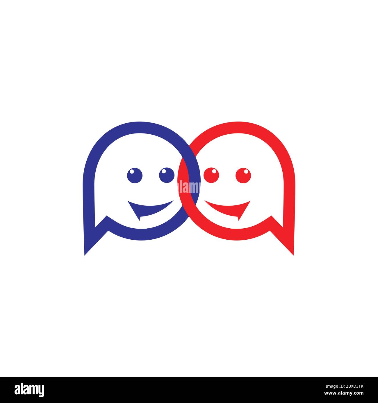 abstract letter pq cute linked bubble talk logo vector Stock Vector ...