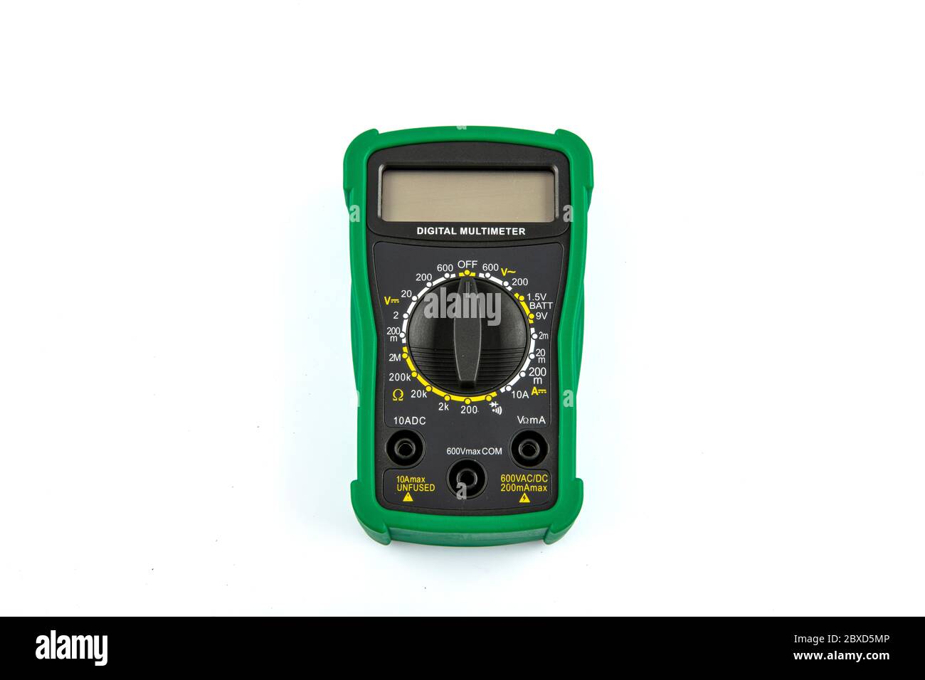 Digital electric tester multimeter. Digital multimeter with probes on a ...