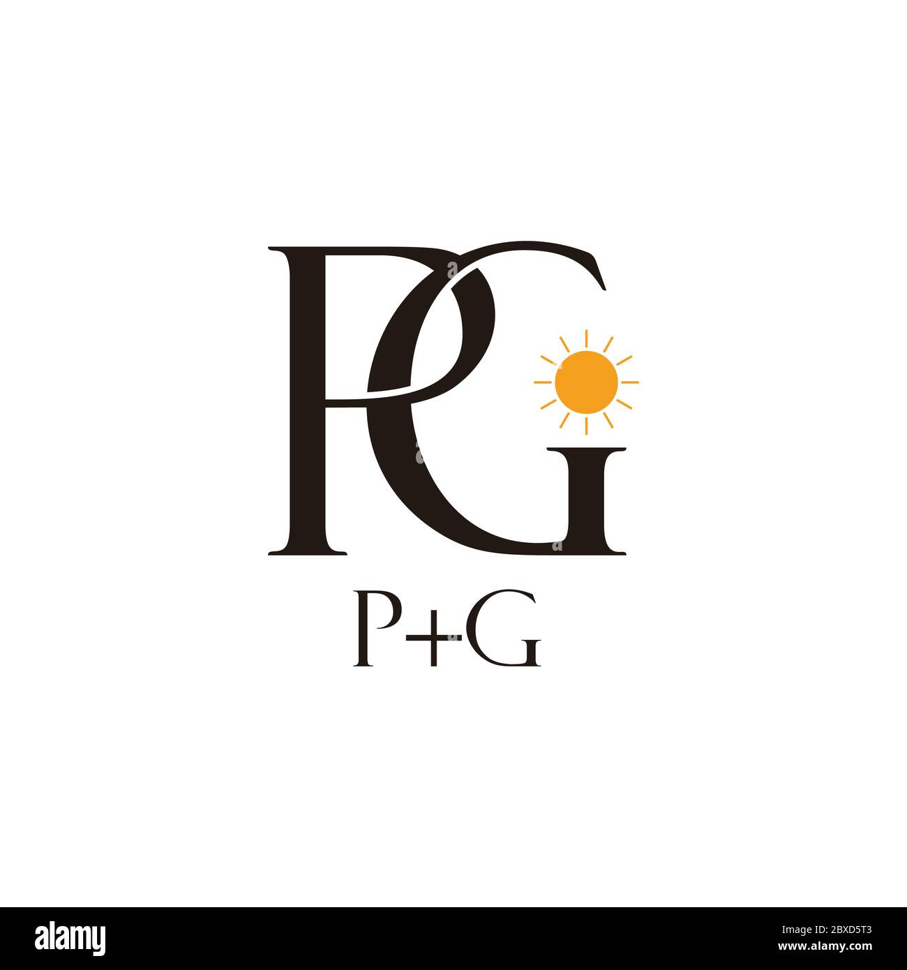 letter pg sun symbol logo vector Stock Vector Image & Art - Alamy
