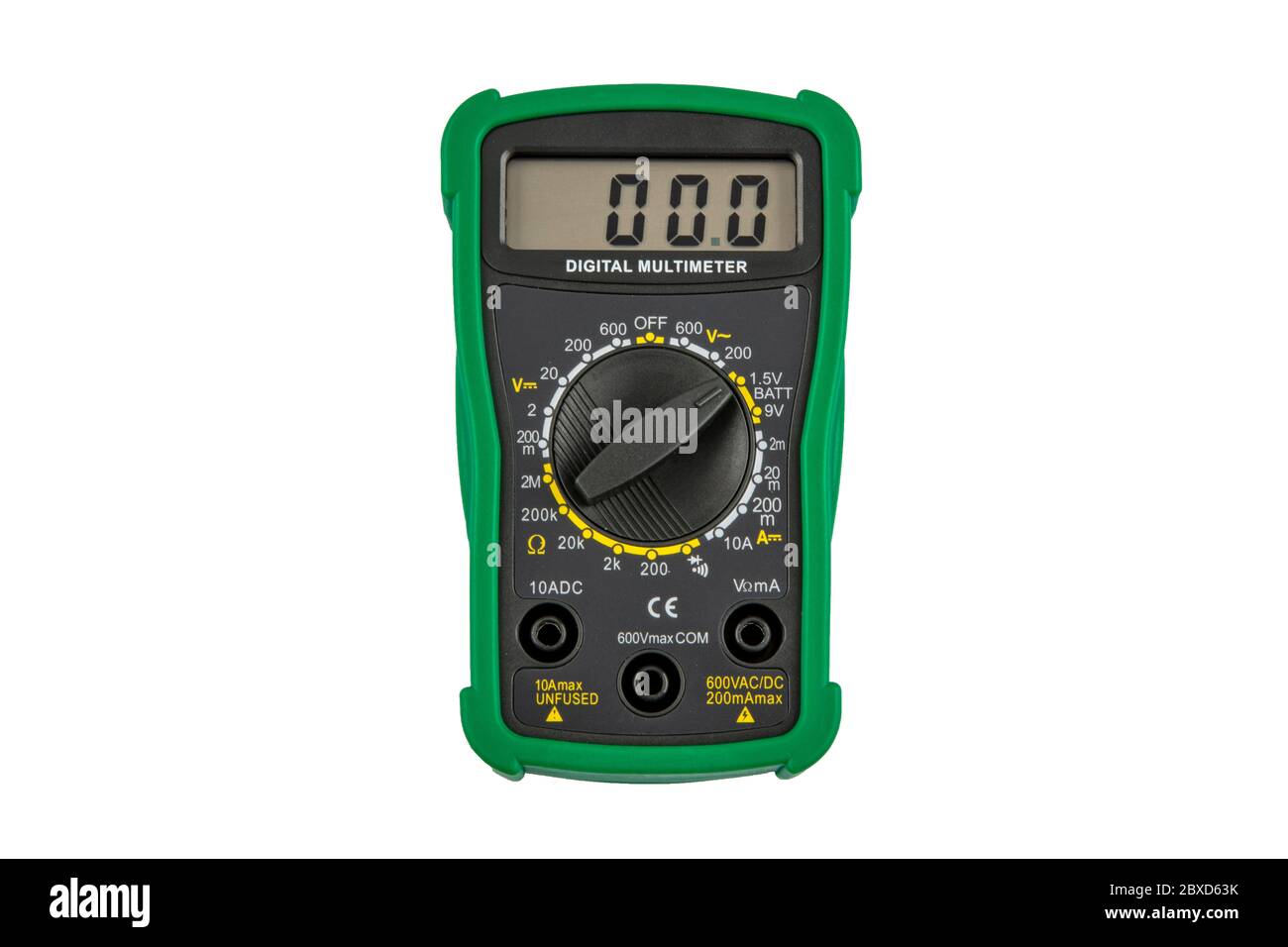 Digital electric tester multimeter. Digital multimeter with probes on a ...