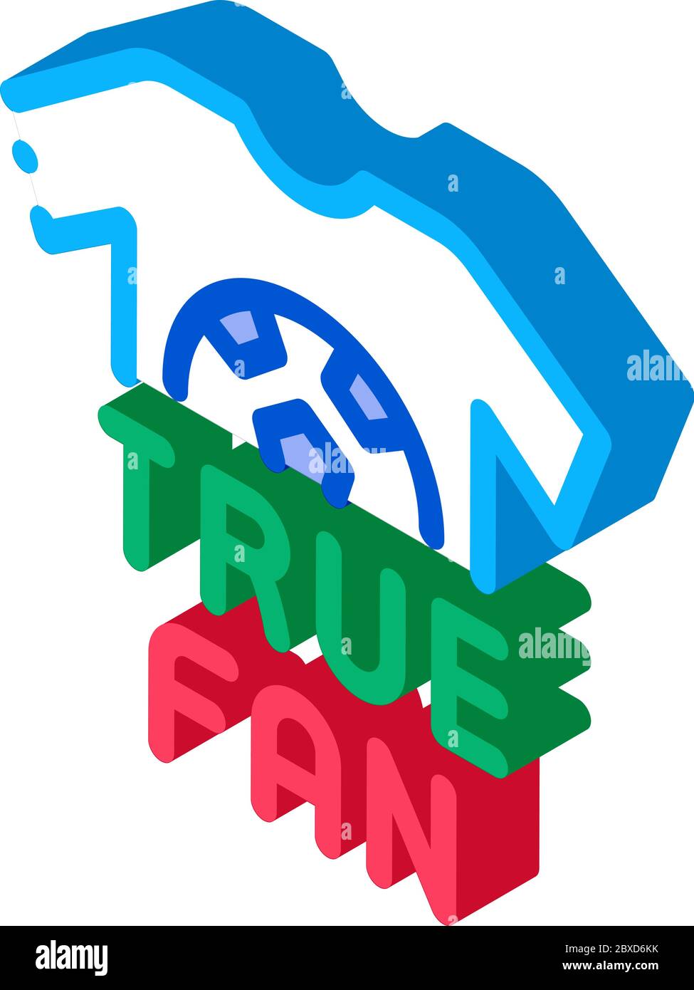 T-shirt True Fan Isometric Icon Vector Illustration Stock Vector Image ...