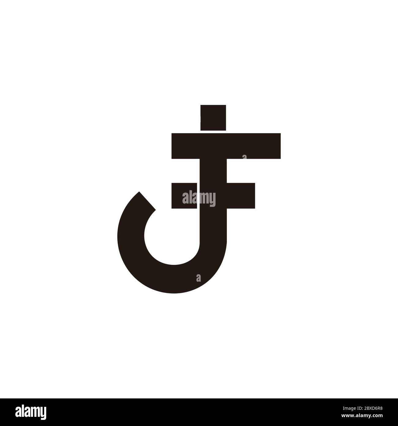 abstract letter jf geometric dots design logo vector Stock Vector Image ...