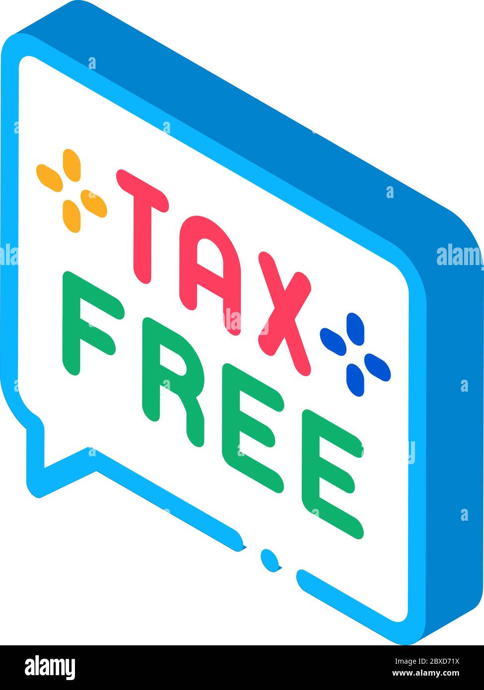 Tax Free Isometric Icon Vector Illustration Stock Vector Image & Art ...