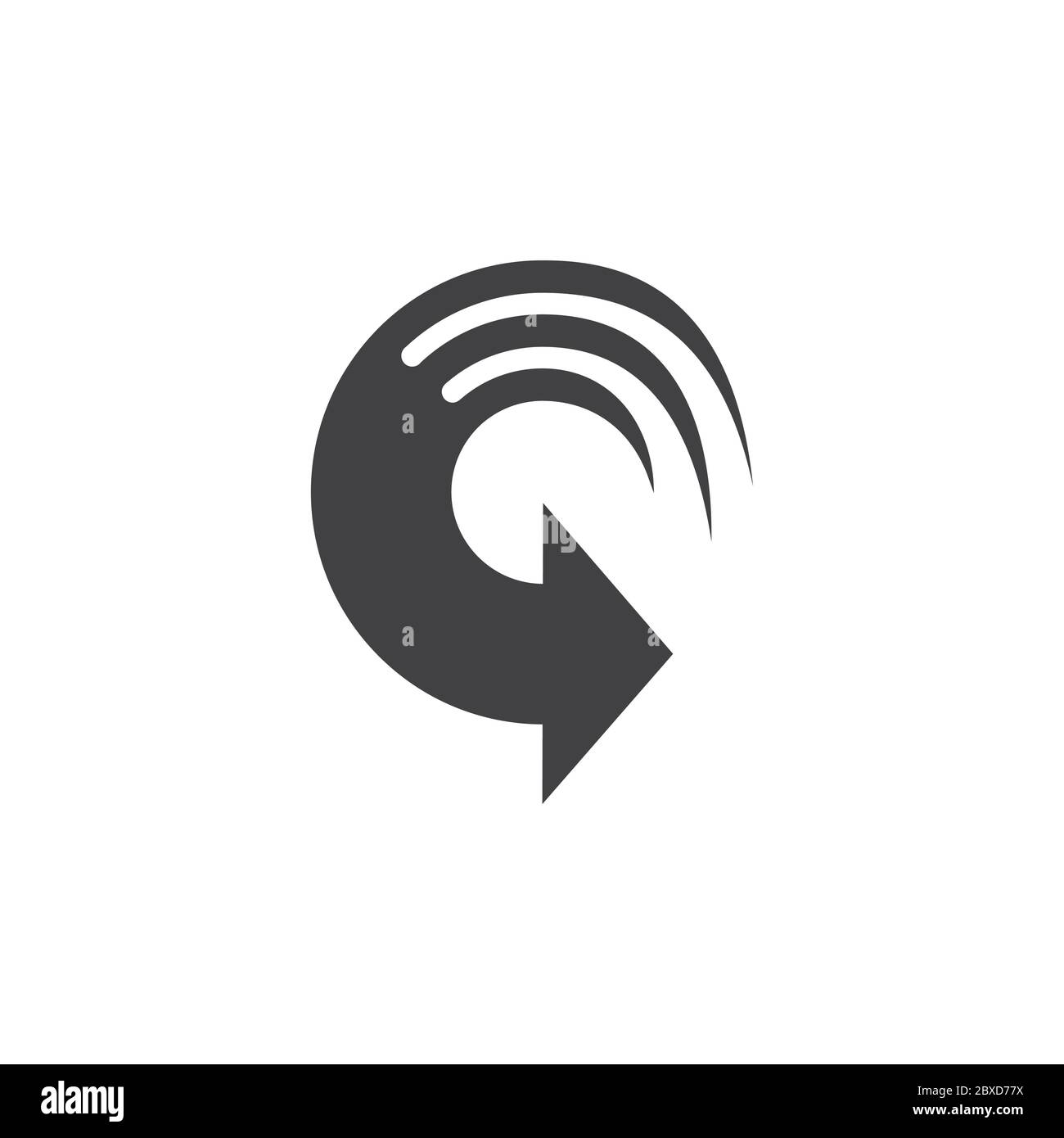 stripes rotation motion arrow up logo vector Stock Vector Image & Art ...