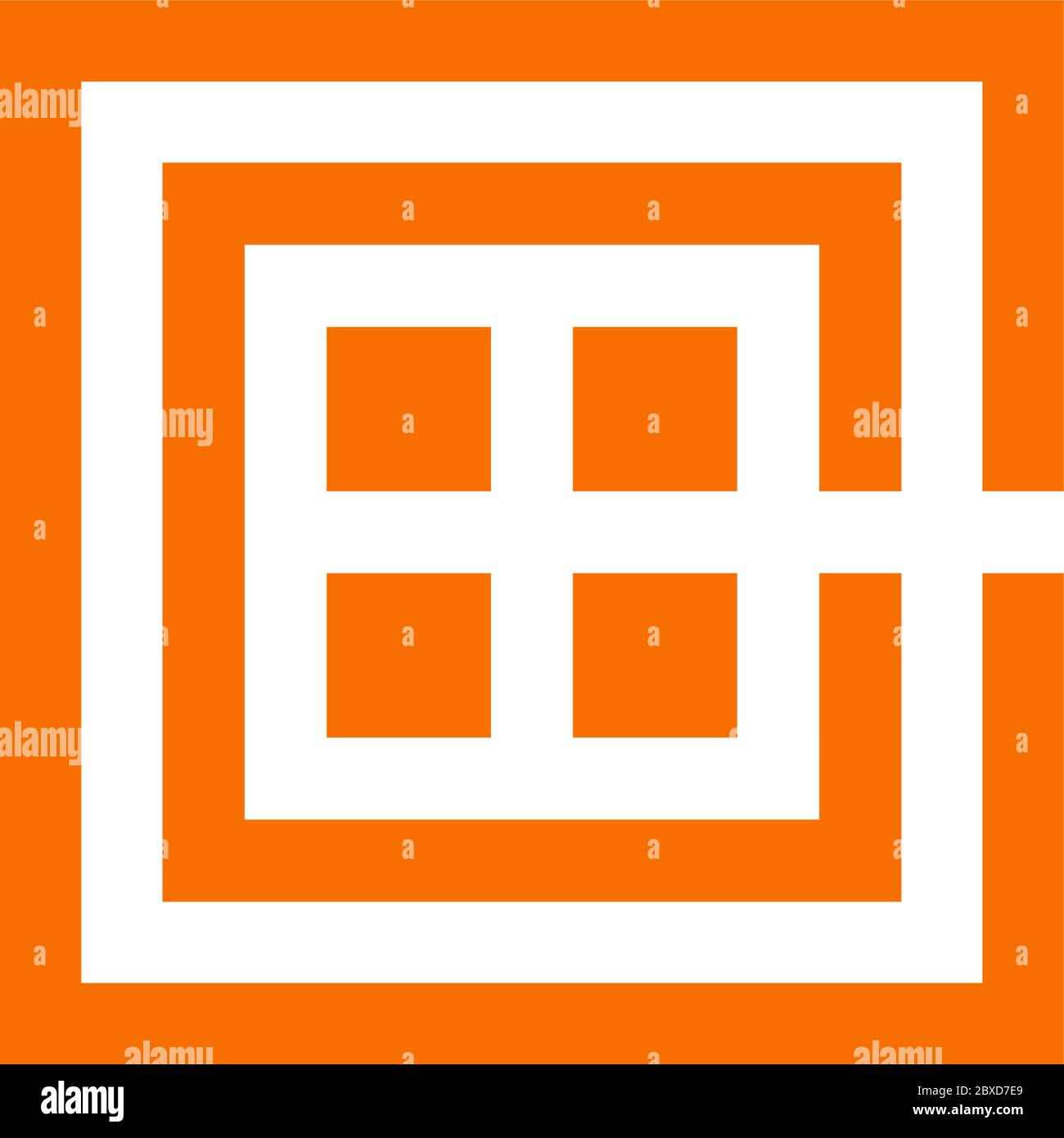 abstract letter cc square windows geometric design logo vector Stock ...