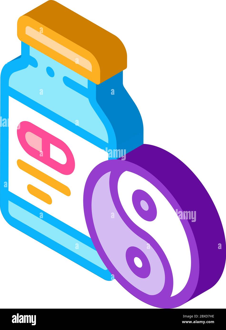 Sedative Pills Isometric Icon Vector Illustration Stock Vector Image ...