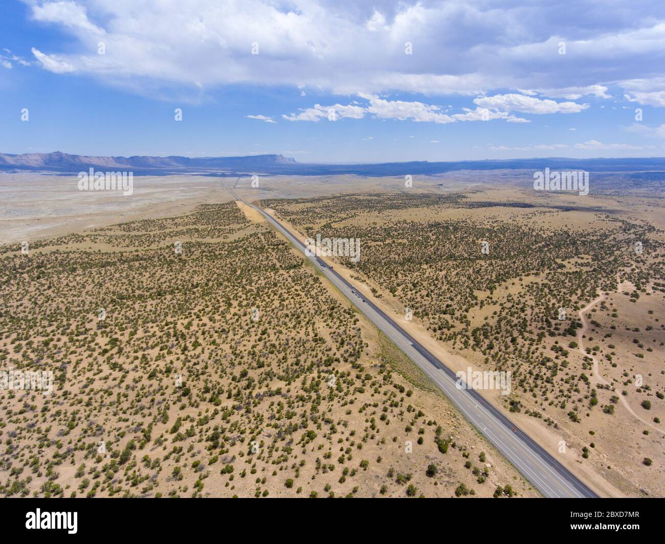 Aerial view of Horse Canyon and US Route 191 in central Utah, USA Stock ...