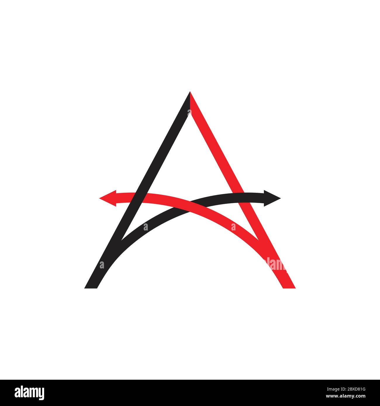 letter a overlapping arrow line logo vector Stock Vector Image & Art ...