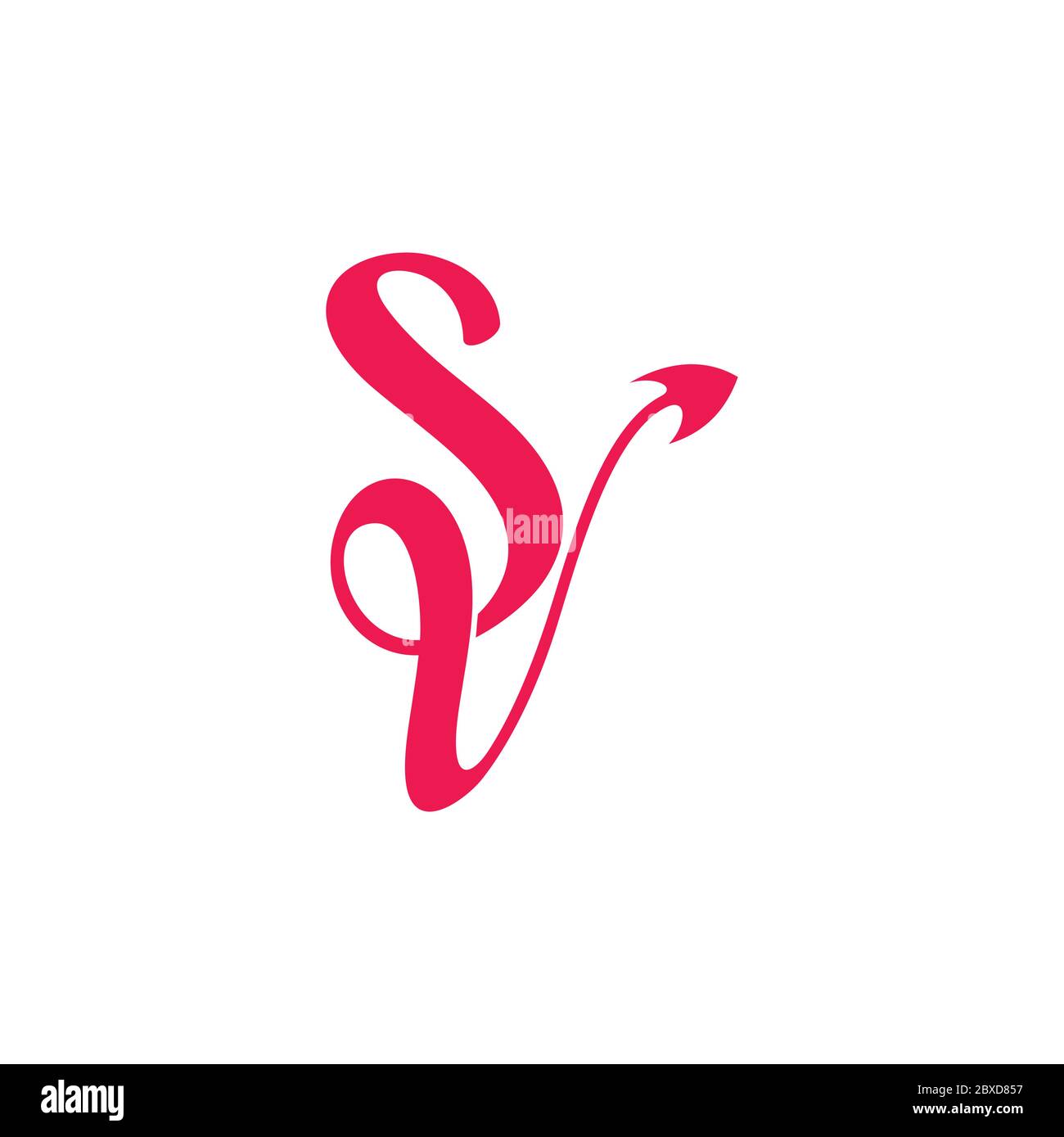 letters sv linked infinity ribbon design logo vector Stock Vector Image ...