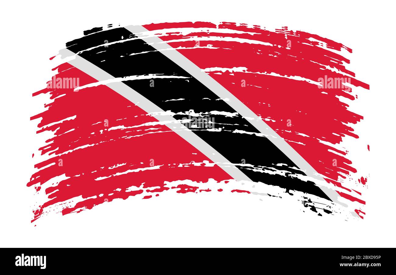 Trinidad and Tobago flag in grunge brush stroke, vector image Stock Vector Image & Art - Alamy