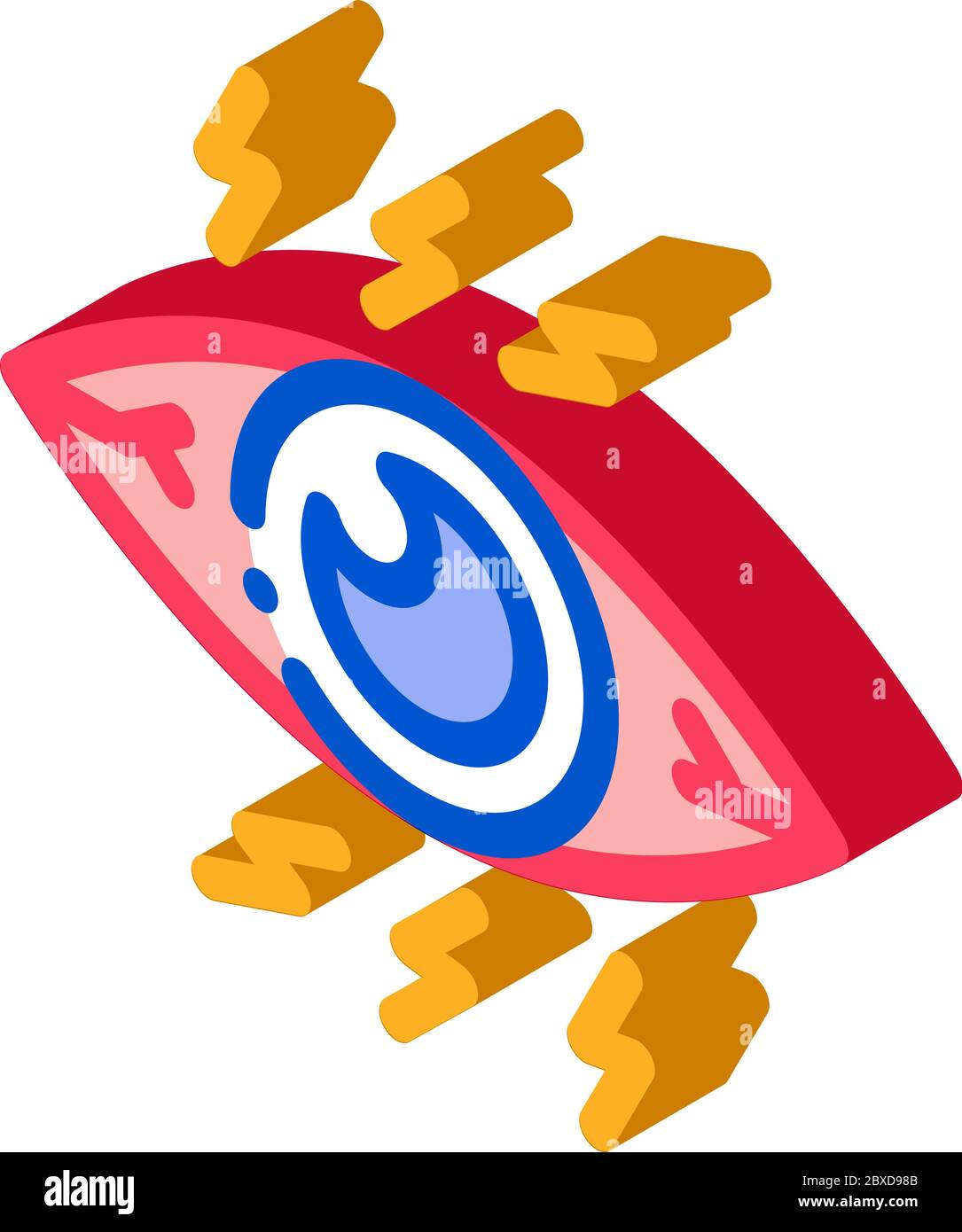 Strong Eye Pressure Isometric Icon Vector Illustration Stock Vector ...