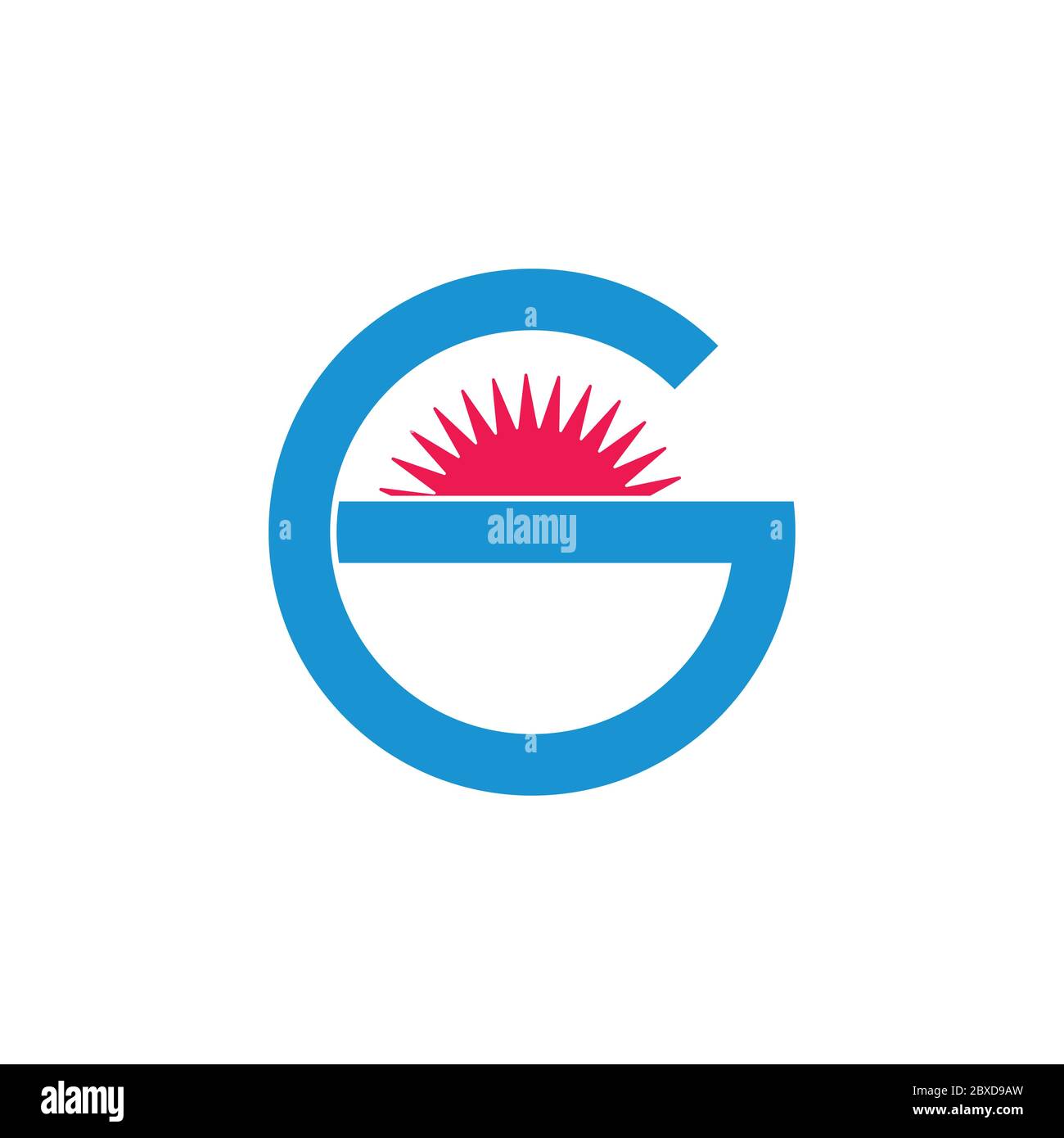 Rising sun emblem Stock Vector Images - Alamy