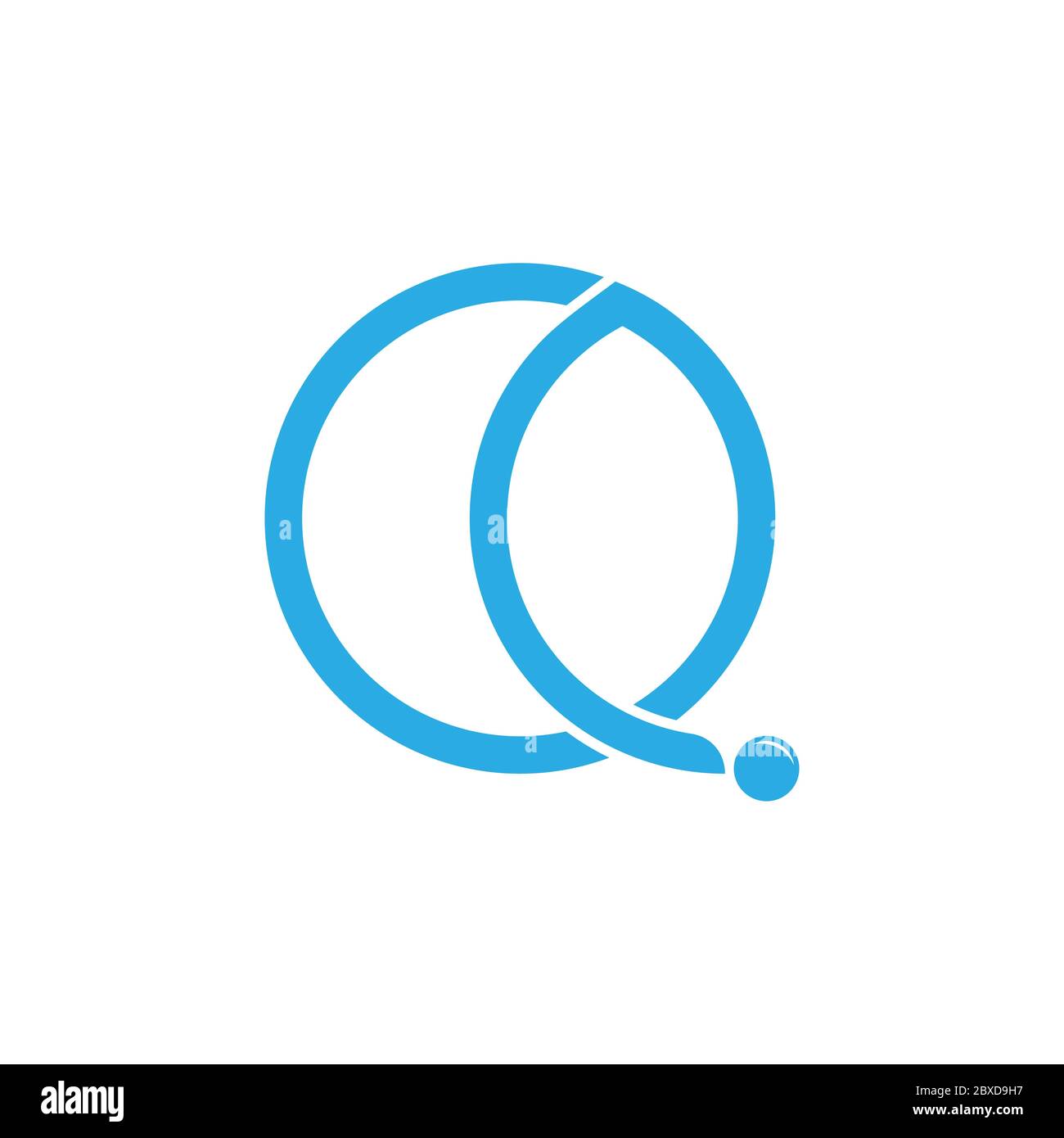 letter q loop circle motion object logo vector Stock Vector Image & Art ...