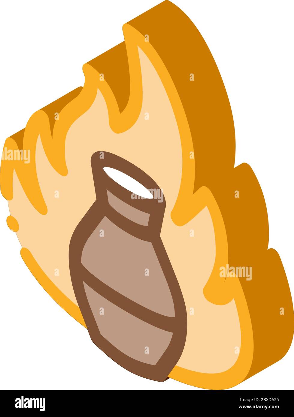 Clay vase on fire icon hi-res stock photography and images - Alamy