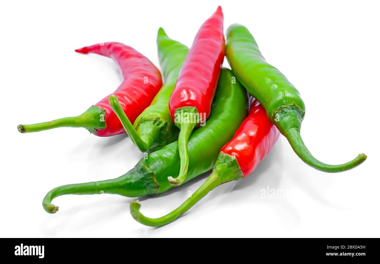 single object of Chili pepper isolated on white background Stock Photo ...