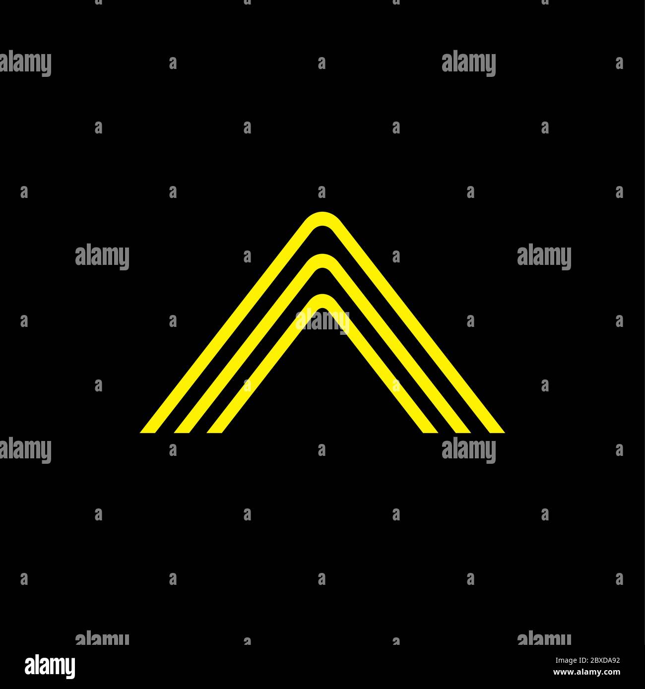 triangle stripes arrow logo vector Stock Vector Image & Art - Alamy