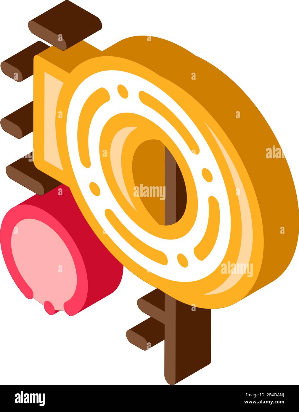 Folk Ball Game Isometric Icon Vector Illustration Stock Vector Image ...