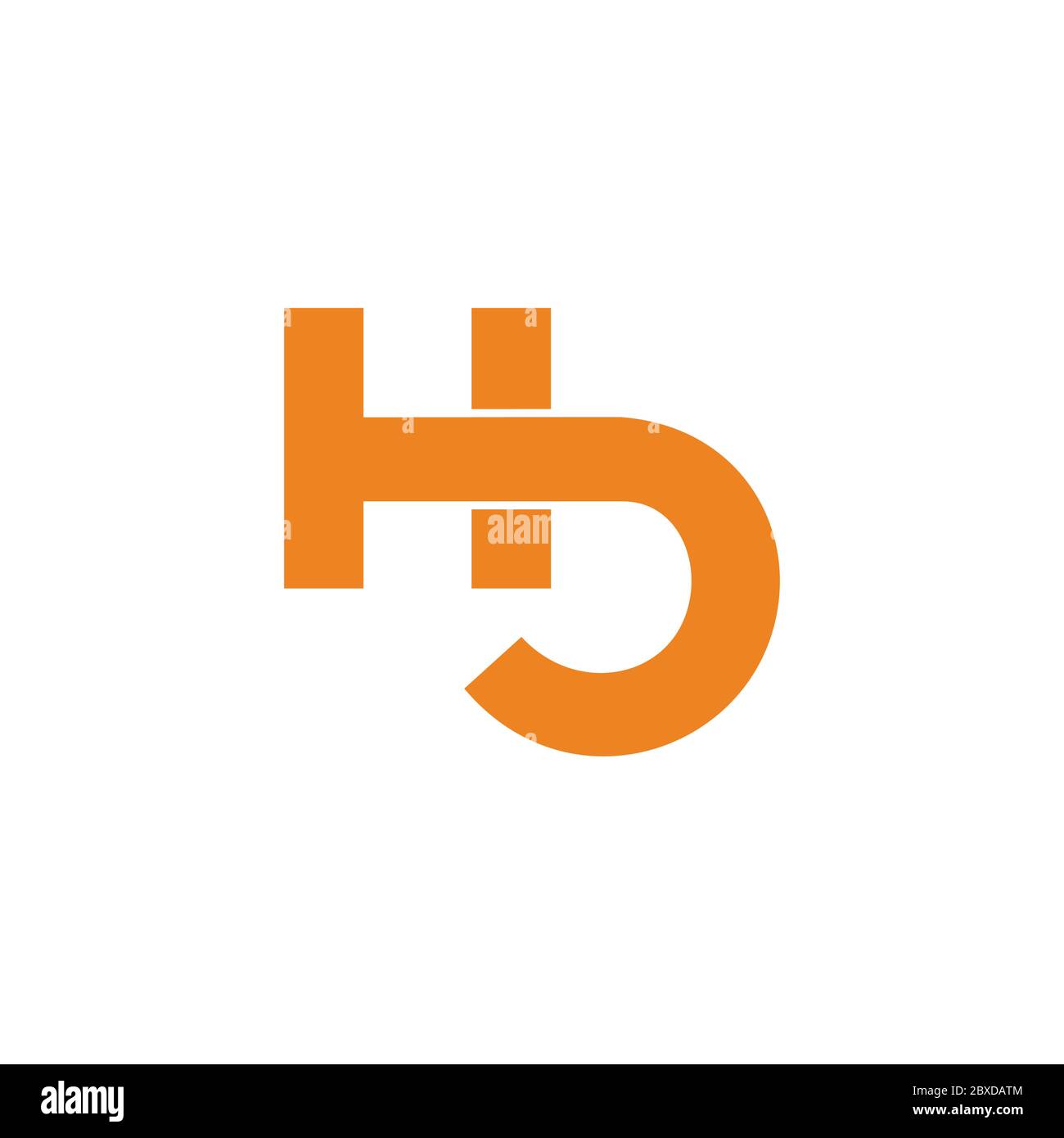 letter hb linked geometric simple symbol logo vector Stock Vector Image ...